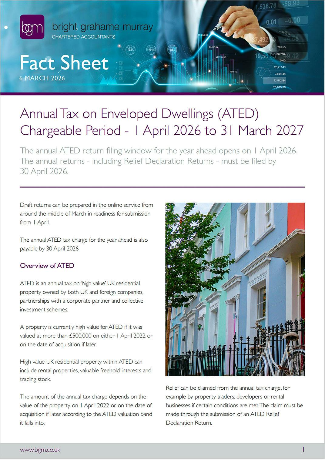Annual Tax on Enveloped Dwellings (ATED) Chargeable Period - 1 April ...